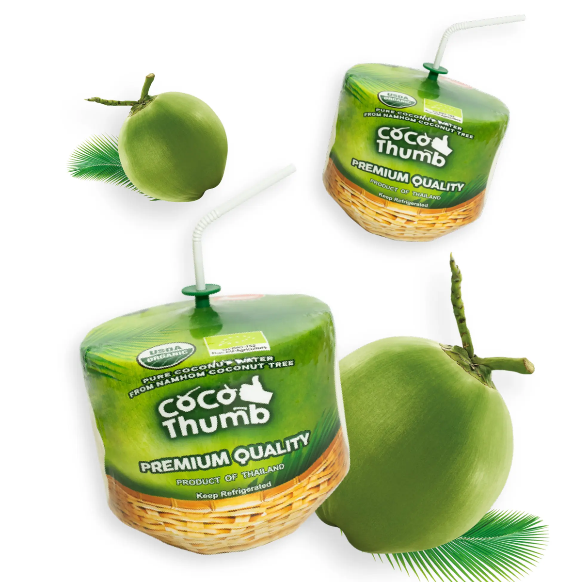 Coco Thumb 100% Fresh Pure Coconut Juice (Each) *Adelaide only* – Savour of Asia