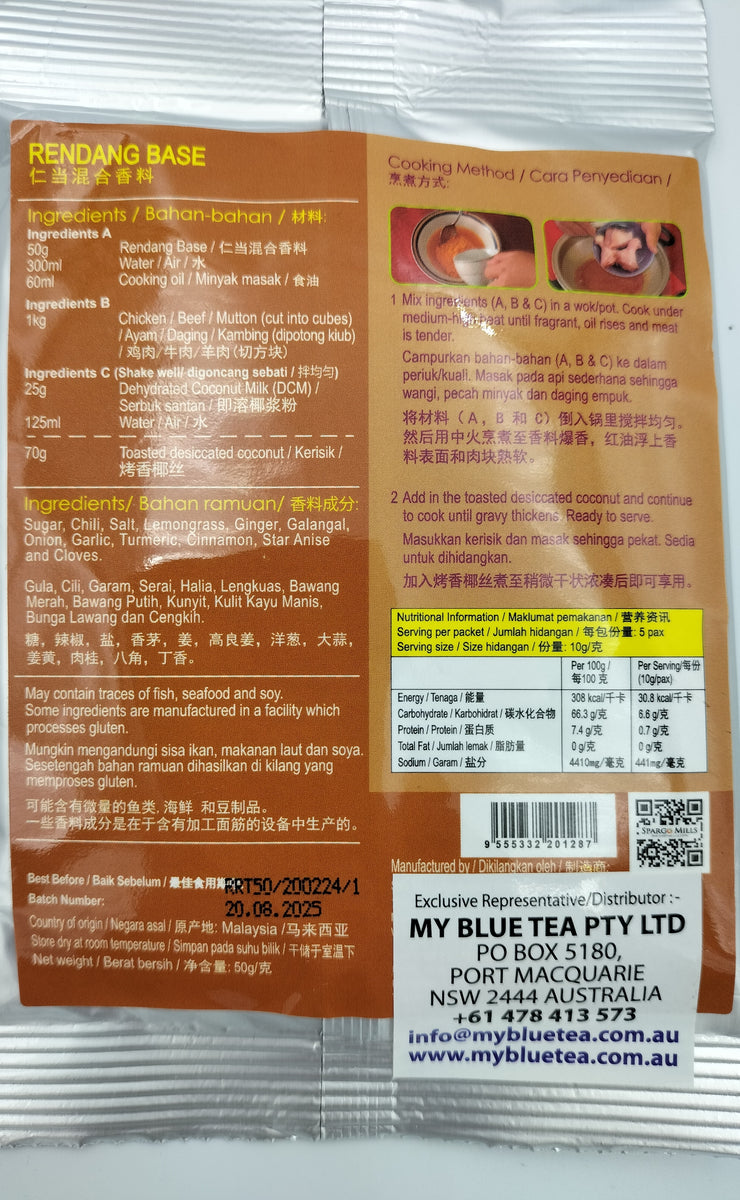 Spargo Mills Rendang Base (powder) 50g – Savour of Asia