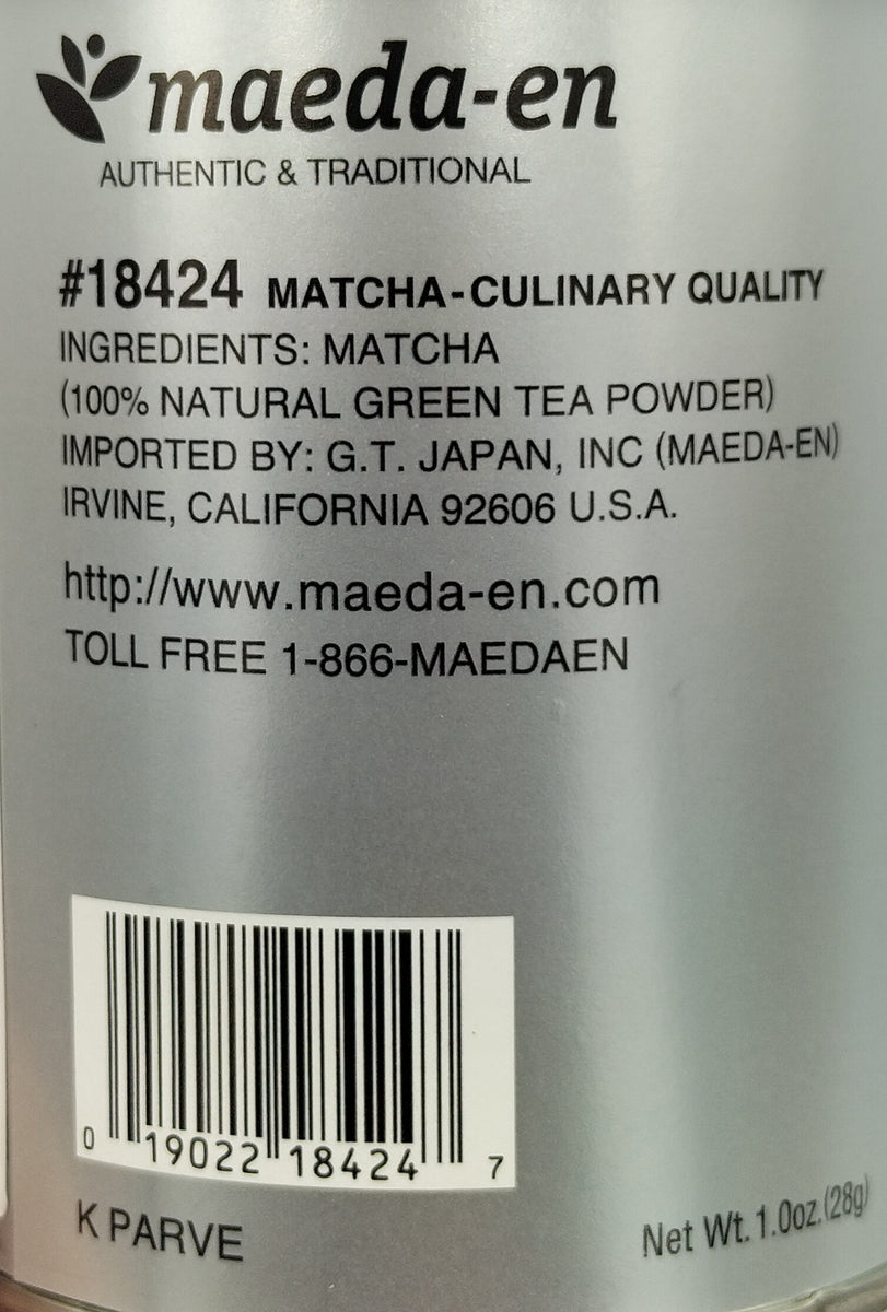 Maeda-en Matcha Green Tea Powder (Culinary Quality) 28g – Savour of Asia