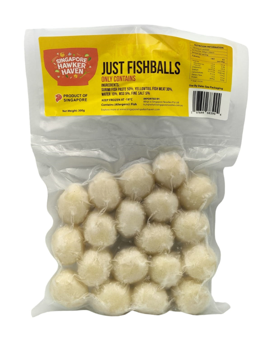 Singapore Hawker Haven Just Fishballs (Frozen) 300g **ADELAIDE ONLY ...