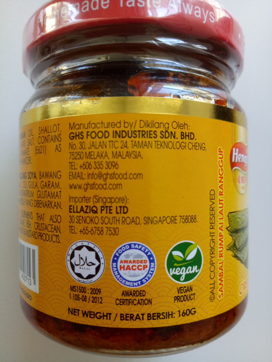 Heng's Crispy Seaweed Chilli 160g – Savour of Asia