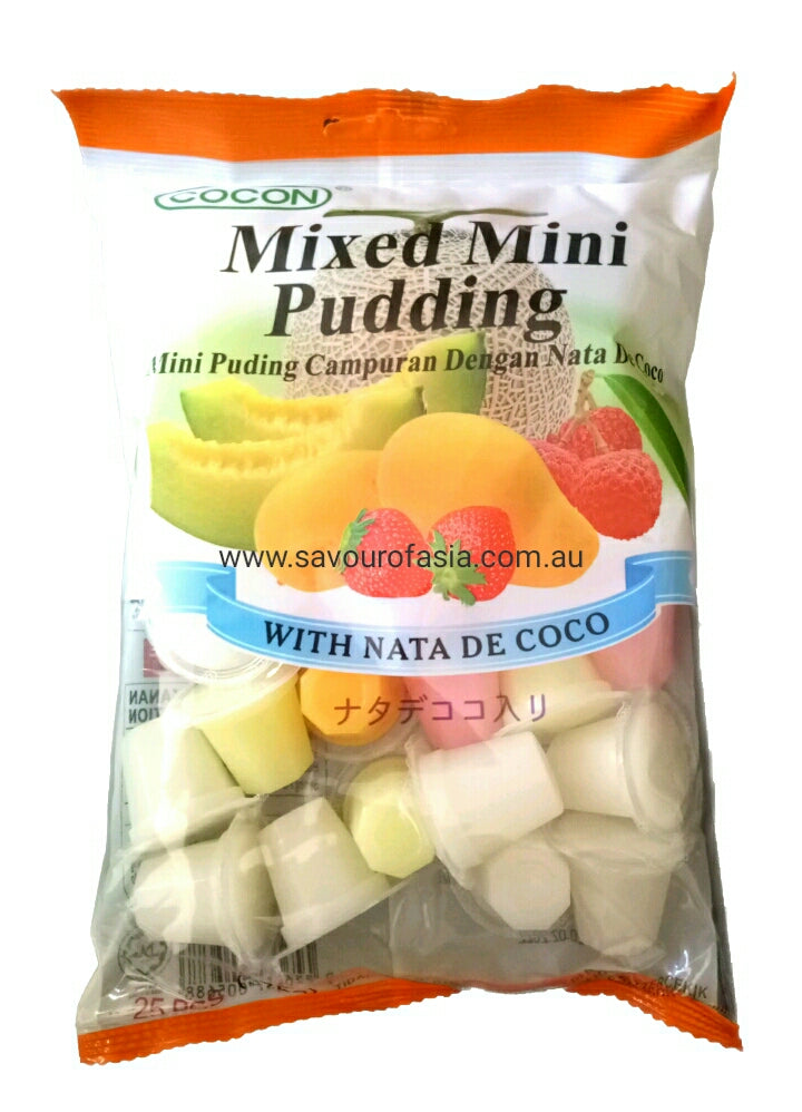 Cocon Mixed Mini Pudding with Nata De Coco 25 pcs (375g) – Savour of Asia