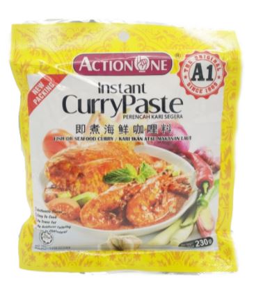 ActionOne (A1) Instant Curry Paste (Fish/Seafood Curry) 230g 即煮海鲜咖喱料 ...
